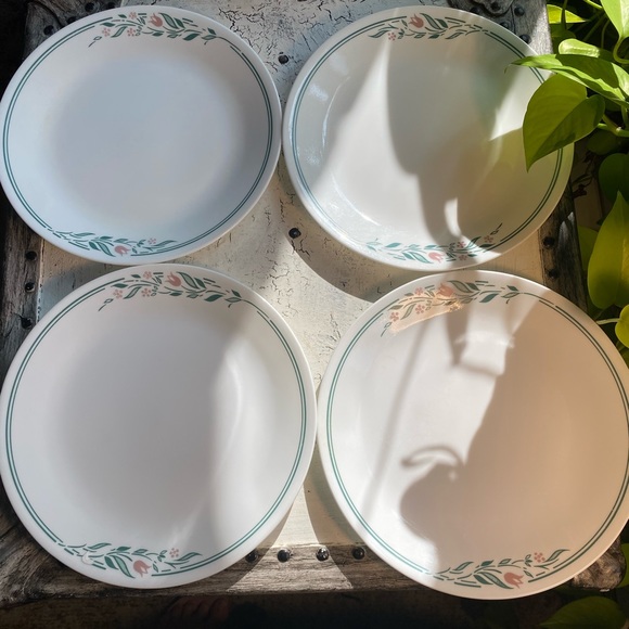Corelle | Dining | 4 Corelle Rosemarie 25 Dinner Plates | Poshmark